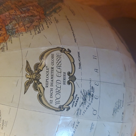 replogle globes, inc | Office | Vintage Replogle 2in Raised Paper Globe ...